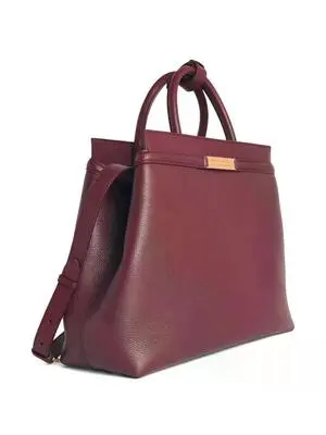 Bally Leather Tote Bag - Red