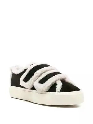 Inuikii Shearling Trim Strap Sneakers