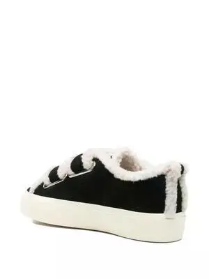 Inuikii Shearling Trim Strap Sneakers
