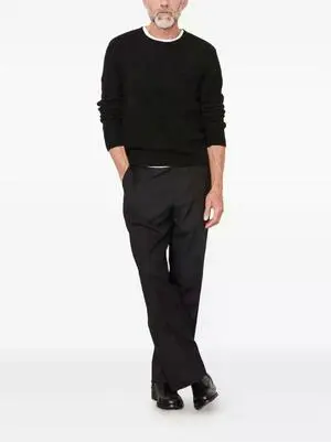 Officine Générale Herringbone Wool & Lamb Fur Sweater