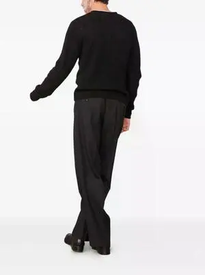 Officine Générale Herringbone Wool & Lamb Fur Sweater