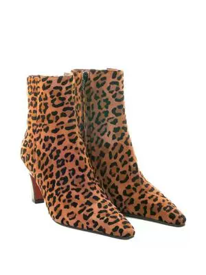 Roberto Festa 70mm Leopard-pattern Stiletto Ankle Boots