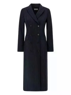 Alberto Biani Pinstripe Double-breasted Coat