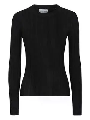 LOULOU Name Elsa Ribbed Silk Top