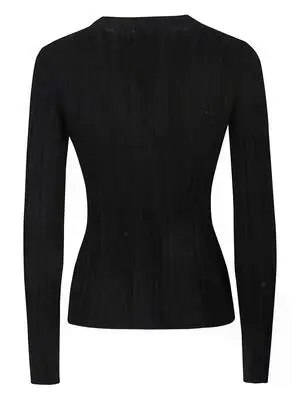 LOULOU Name Elsa Ribbed Silk Top