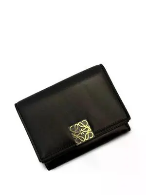 Loewe Anagram Leather Wallet - Black