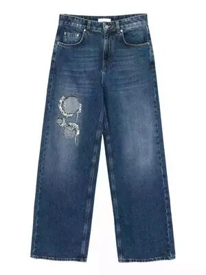 AREA Crystal-embellished Jeans