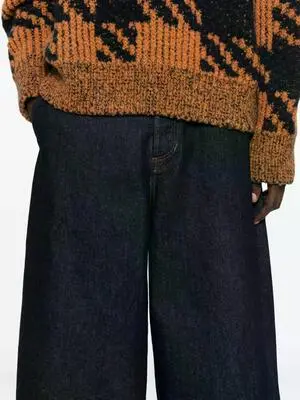 UMA WANG Logo-patch Jeans