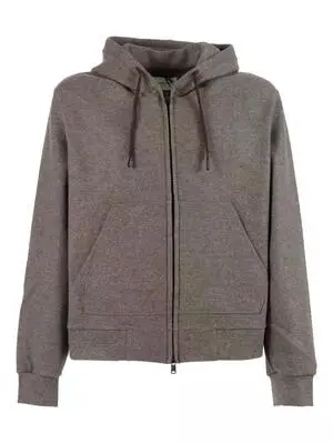 CIRCOLO 1901 Wool Zip-up Hoodie - Brown