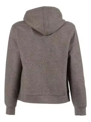 CIRCOLO 1901 Wool Zip-up Hoodie - Brown