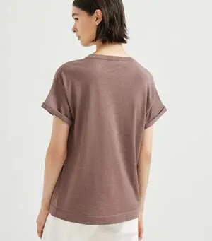 Brunello Cucinelli Cashmere-blend Sparkling T-shirt - Red