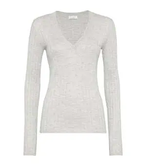 Brunello Cucinelli Cashmere-blend Sparkling Sweater