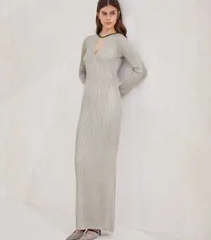 Brunello Cucinelli Rib-knit Maxi Dress