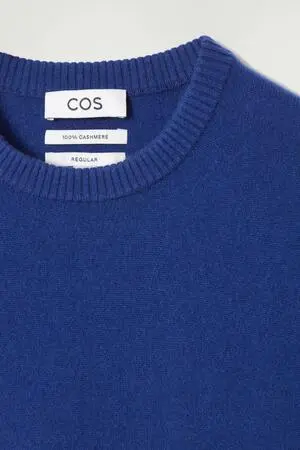 Cos Seamless Cashmere Crew-neck Sweater - Blue