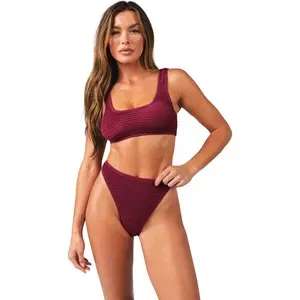 VITALITY Oceana High Rise Bikini Bottom - Sangria