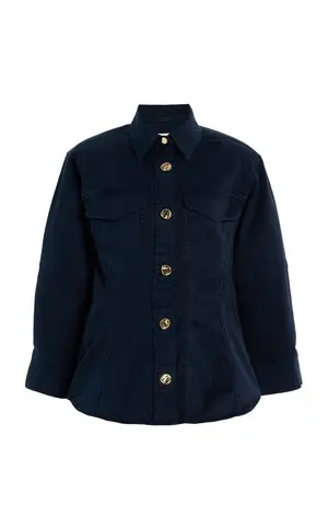 RÙADH The Etta Cotton Shirt - Navy