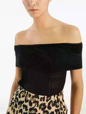ROTATE BY BIRGER CHRISTENSEN Knitted Off-shoulder Top