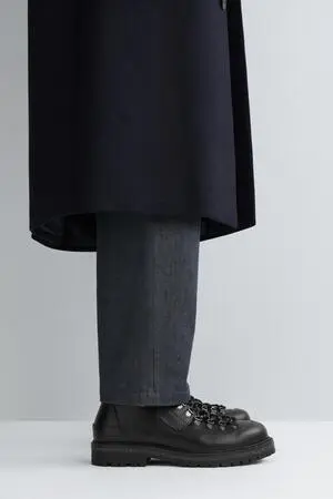 Cos Leather Hiking Boots With Padded Ankles And Chunky Soles