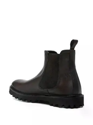 FRATELLI RENNELLA Elastic-panel Leather Boots