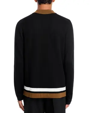 Hugo Color Blocked Button Sweater