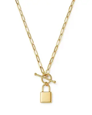 Bloomingdale'S Padlock Pendant Necklace - Gold