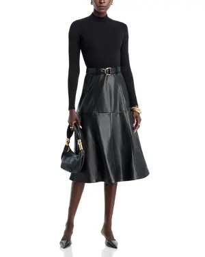 Elie Tahari The Miranda Mixed Media Dress