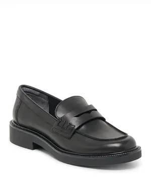 Dolce Vita Tiggy Loafer Flats - Black Leather