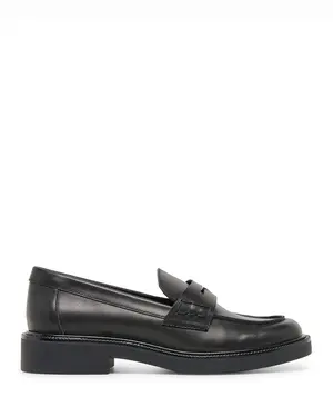Dolce Vita Tiggy Loafer Flats - Black Leather
