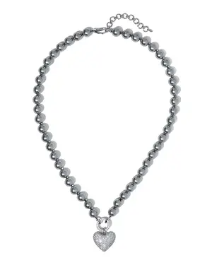 NADRI Pave Heart Pendant Necklace