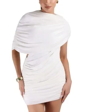 HEIRESS BEVERLY HILLS Draped Shoulder Mini Dress