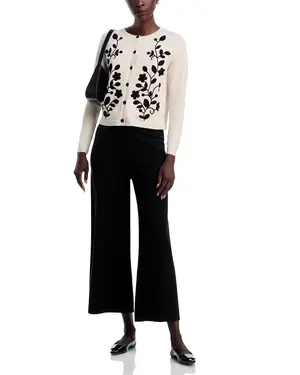 SIONI Embroidered Cardigan And Pants Set