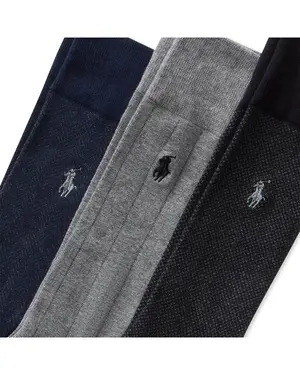 Polo Ralph Lauren Classic Patterns Socks, 3-pack - Navy Multi