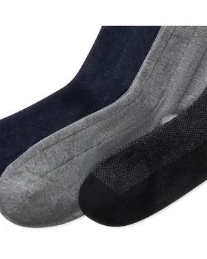 Polo Ralph Lauren Classic Patterns Socks, 3-pack - Navy Multi