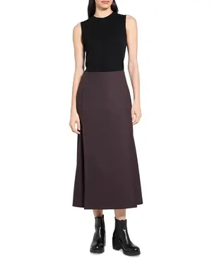Theory Trouser Front Maxi Skirt
