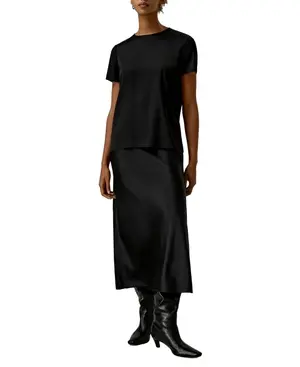 Lilysilk Basic Silk T-shirt - Black