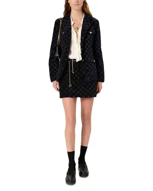 Gerard Darel Nyssa Monogrammed Button Down Jacket