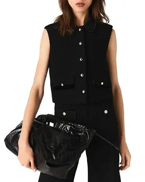 Maje Collared Vests For Women