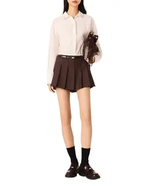 Maje Clover Belted Skort