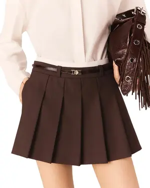 Maje Clover Belted Skort