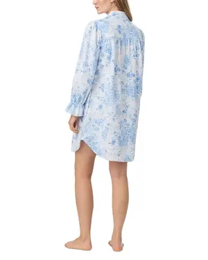 Eileen West Sleepshirt - White/blue Floral