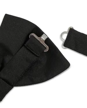 REISS Boyle Silk Grosgrain Bow Tie - Black