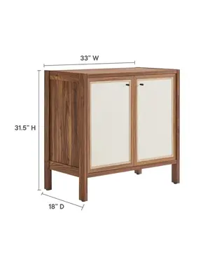 MODWAY Capri 33 Wood Grain Storage Cabinet