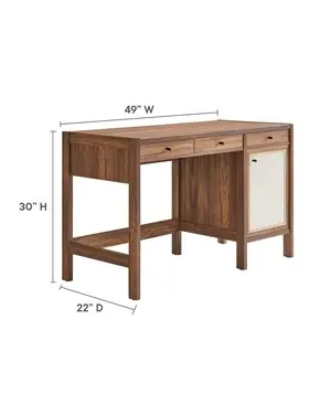 MODWAY Capri 49 Wood Grain Office Desk