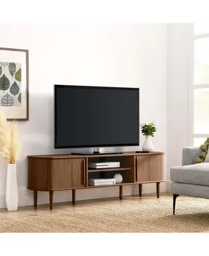 MODWAY Contour 63 Wood Tv Stand - Walnut