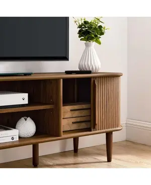 MODWAY Contour 63 Wood Tv Stand - Walnut