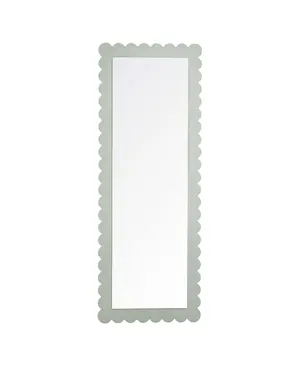MODWAY Emmeline Scalloped Rectangle Floor Mirror - Sage