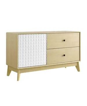 MODWAY Nectar 43 Wood Grain Accent Cabinet - Natural White