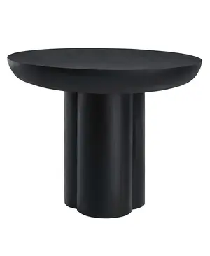 MODWAY Caspian 40 Round Concrete Dining Table - Black