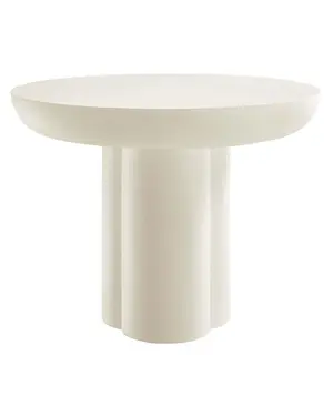 MODWAY Caspian 40 Round Concrete Dining Table - White