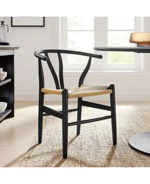 MODWAY Amish 29 Wood Dining Chair - Black